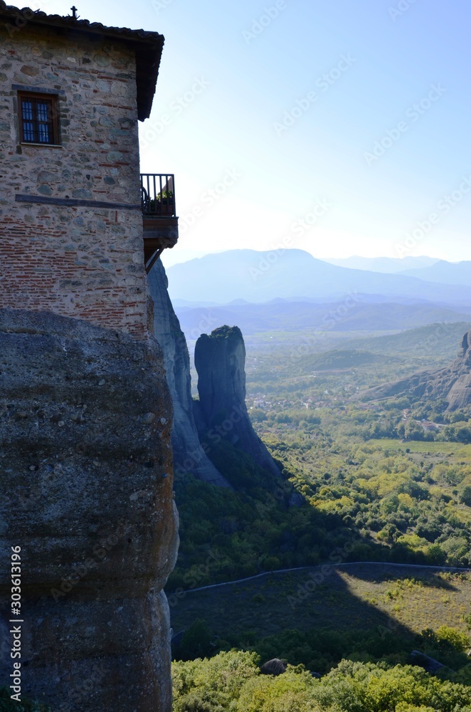 Meteora, Polichni, Greece. 10/24/2019. the famous monasteries of Greek ...