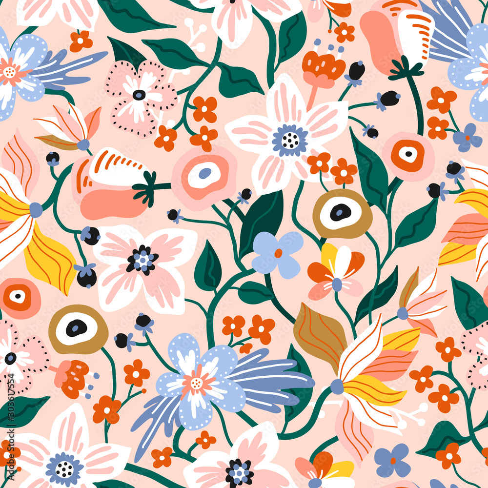 Flower Cloth Texture Seamless