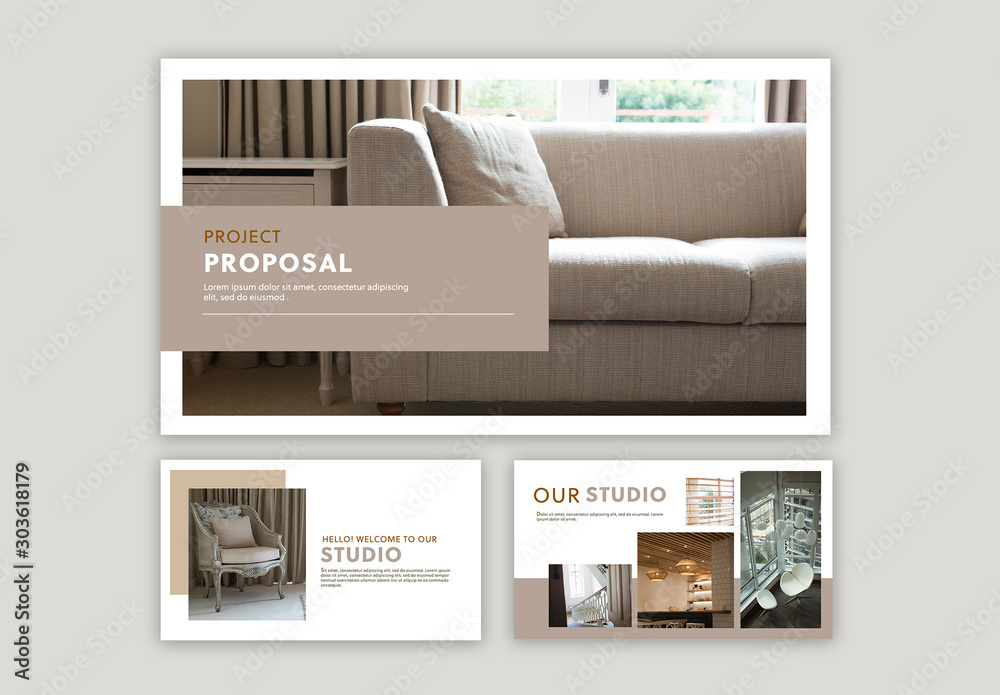 Neutral Presentation Layout Stock Template | Adobe Stock