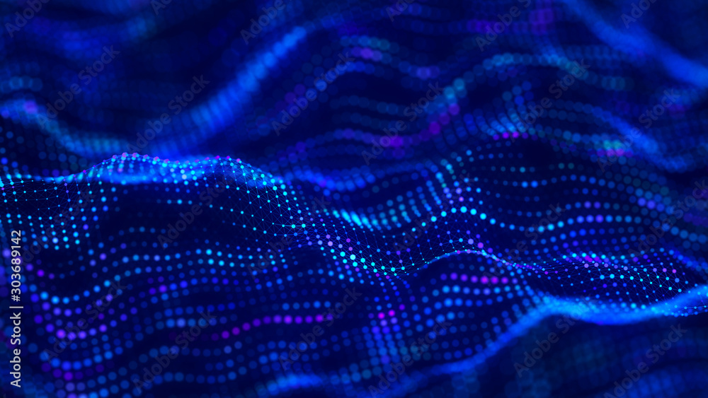 Abstract technology background. Artificial intelligence. Science ...