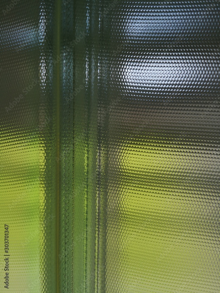 Rippled glass blocks. Close-up of modern architecture or interior ...