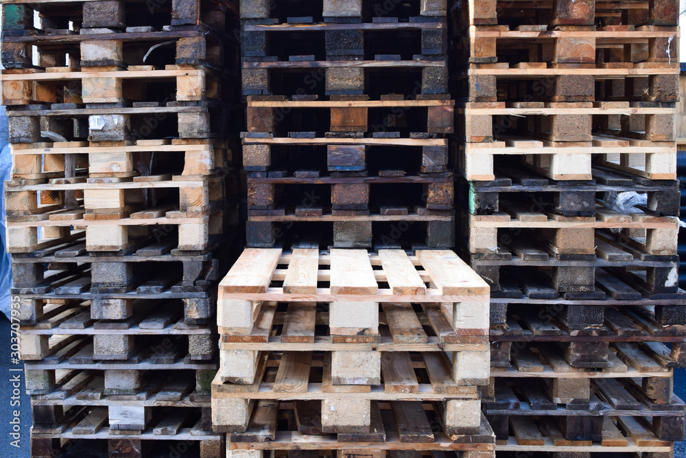 Photo & Art Print Euro pallets. Wooden pallets for storage and ...