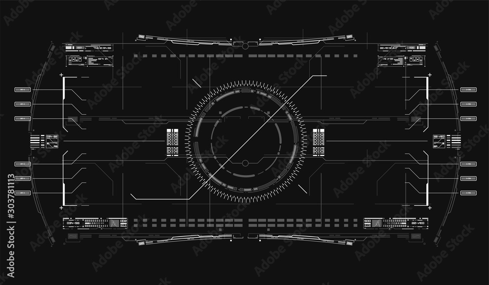 Air navigation panel. Technology background. Futuristic user interface ...