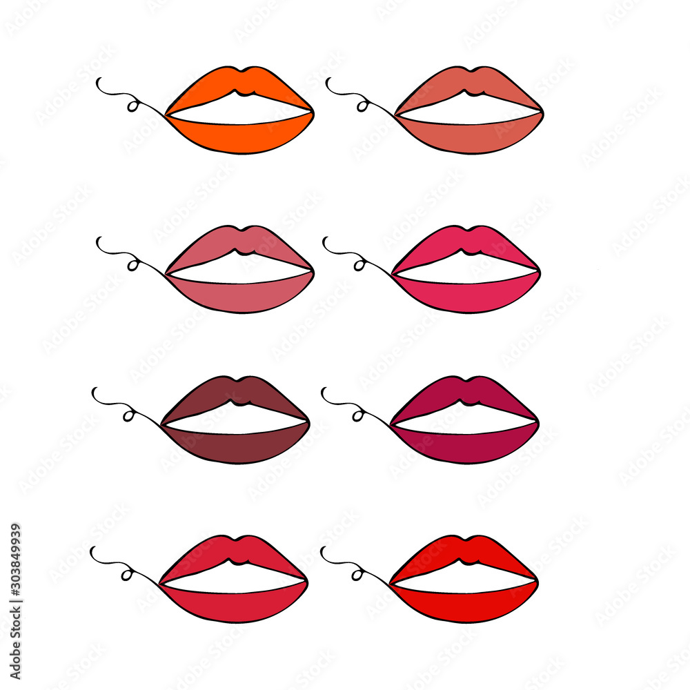 Vector Art Lips Color Palette | Lipstutorial.org Vector Art Lips Color Palette | Lipstutorial.org