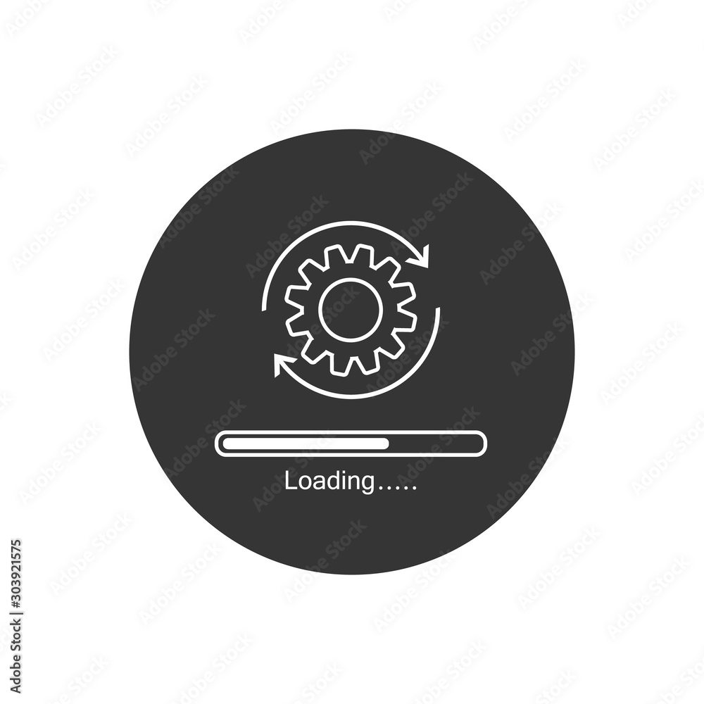 Loading Process Update System Icon Concept Of Upgrade Application