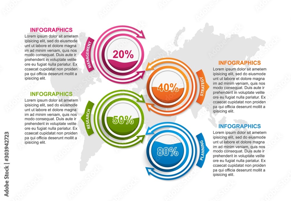 Infographic design organization chart template for business ...