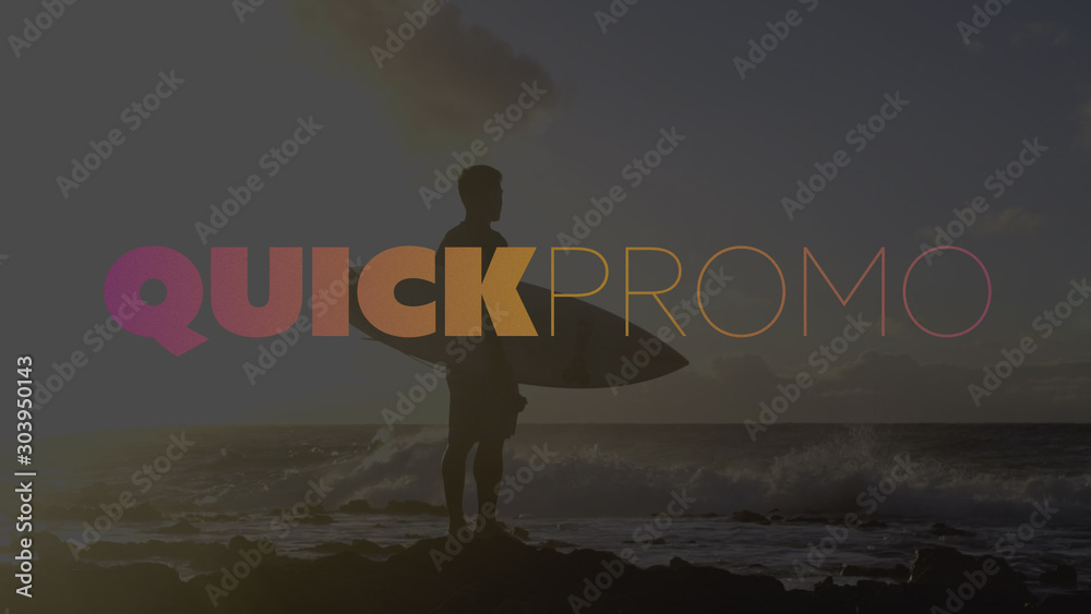 Quick Gradient Promo Titles Stock Template | Adobe Stock