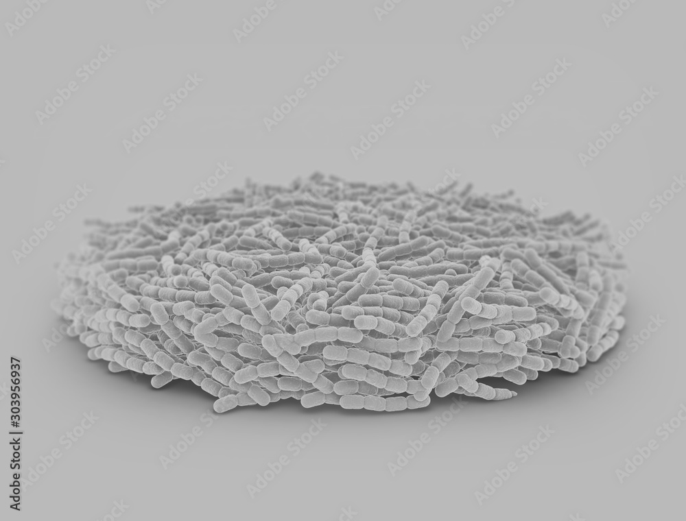 Streptococcus Pneumoniae Cells in a circle. 3D illustration Stock ...