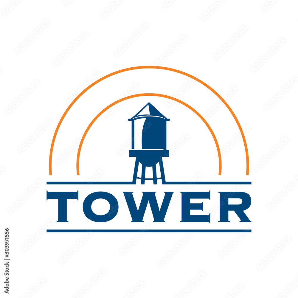 Water Tower Logo Stock Vector | Adobe Stock