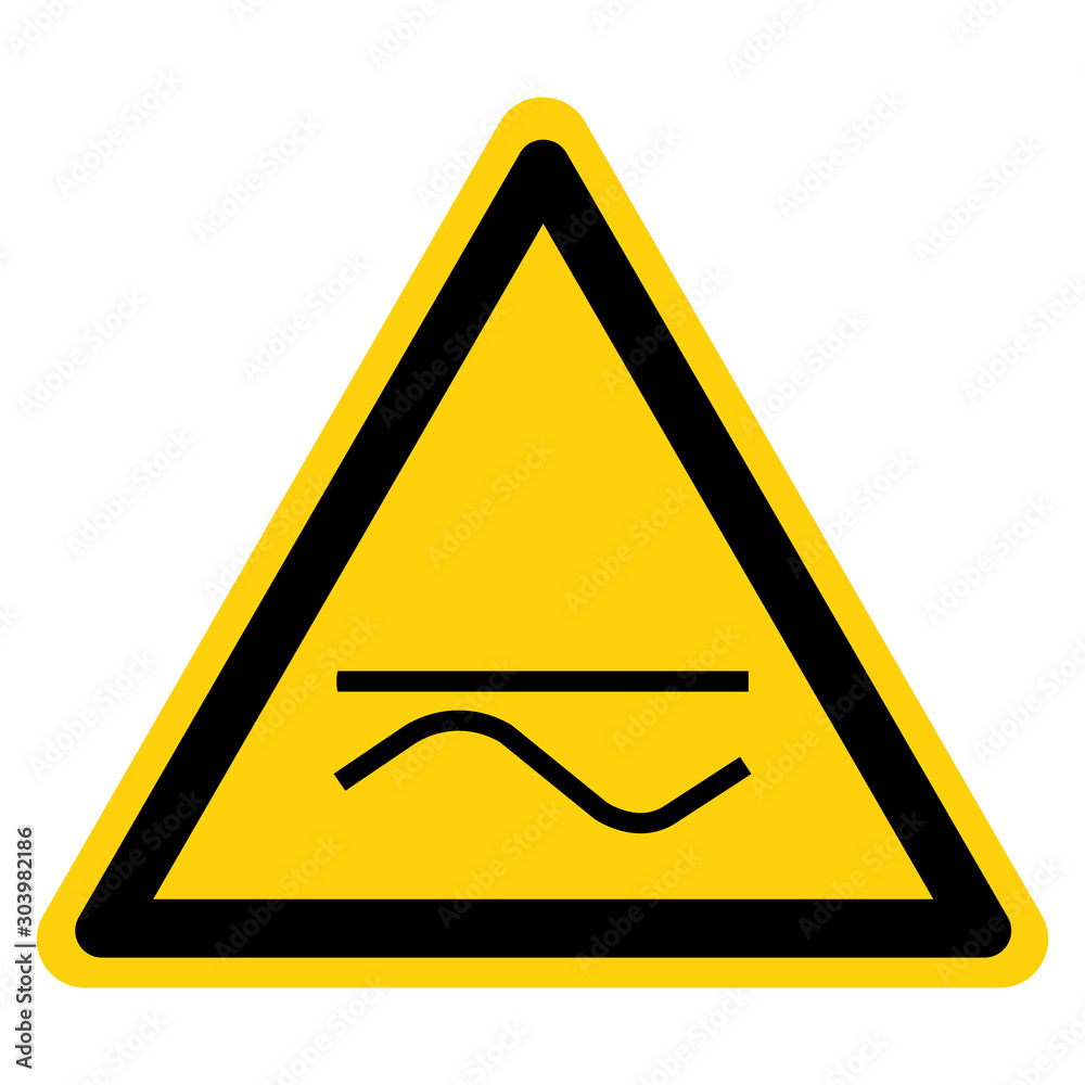 Warning Both Direct And Alternating Current Symbol Sign, Vector ...