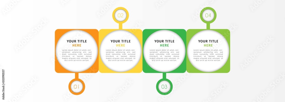 Vector infographic design template with 4 options or steps. Can be used ...