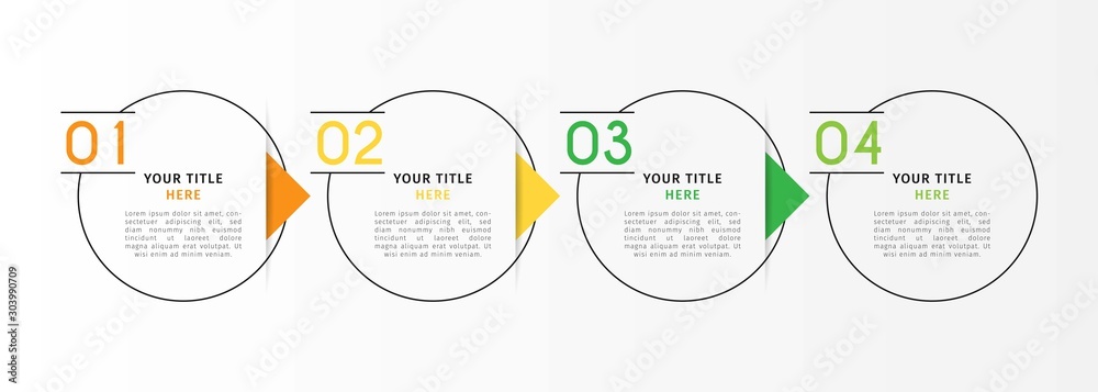 Vector infographic design template with 4 options or steps. Can be used ...