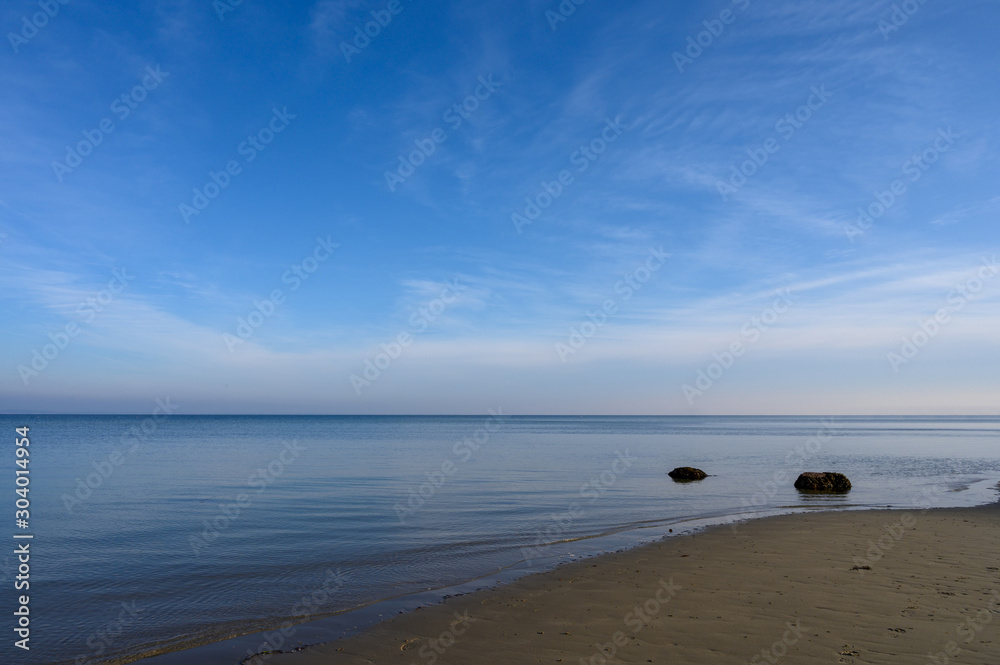 ostsee windstill stimmung ruhig wasser meer Stock Photo | Adobe Stock