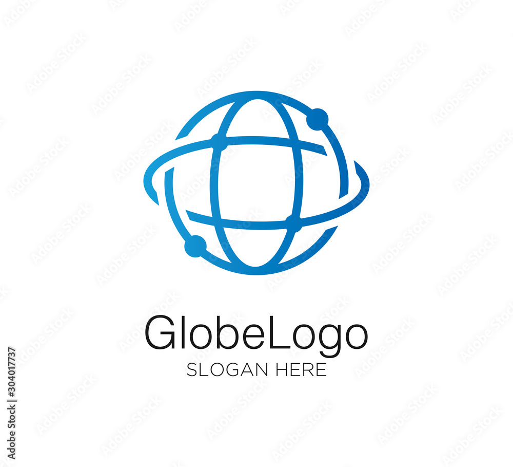 globe vector logo design template Stock Vector | Adobe Stock