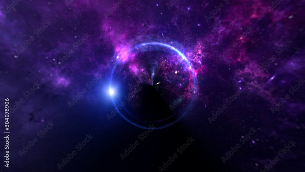 black hole, science fiction wallpaper. Beauty of deep space. Colorful ...
