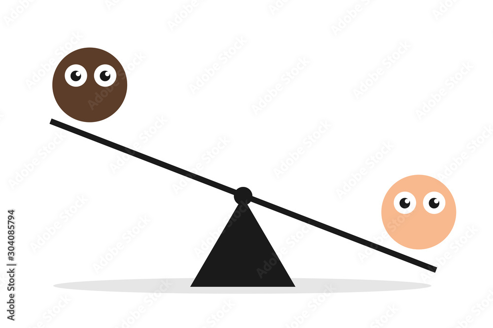 Racism - discrimination and enequal and unjust inequality based on ...