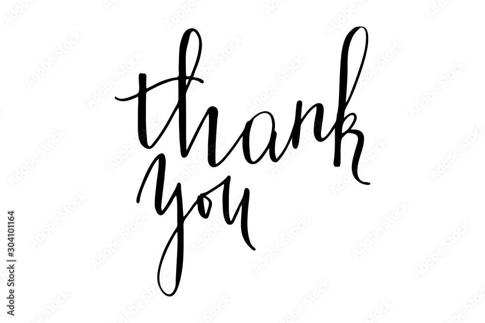 Thank you writing handwritten text vector Stock Vector | Adobe Stock