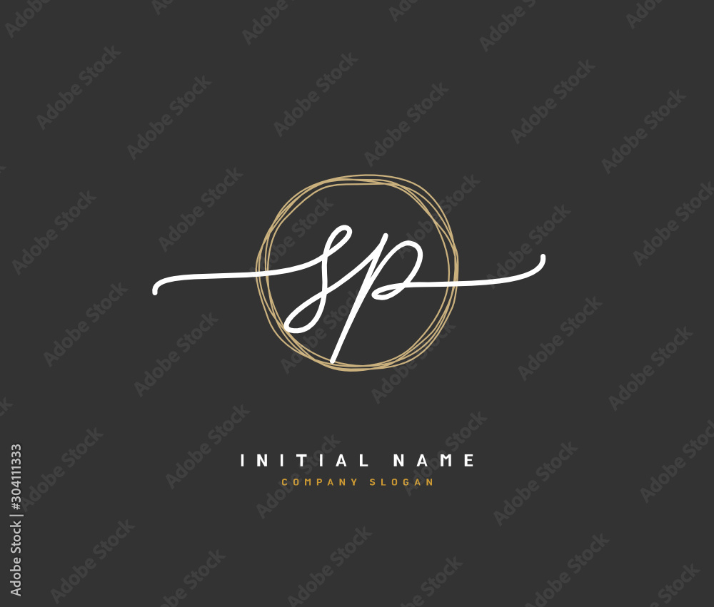 S P SP Beauty vector initial logo, handwriting logo of initial ...