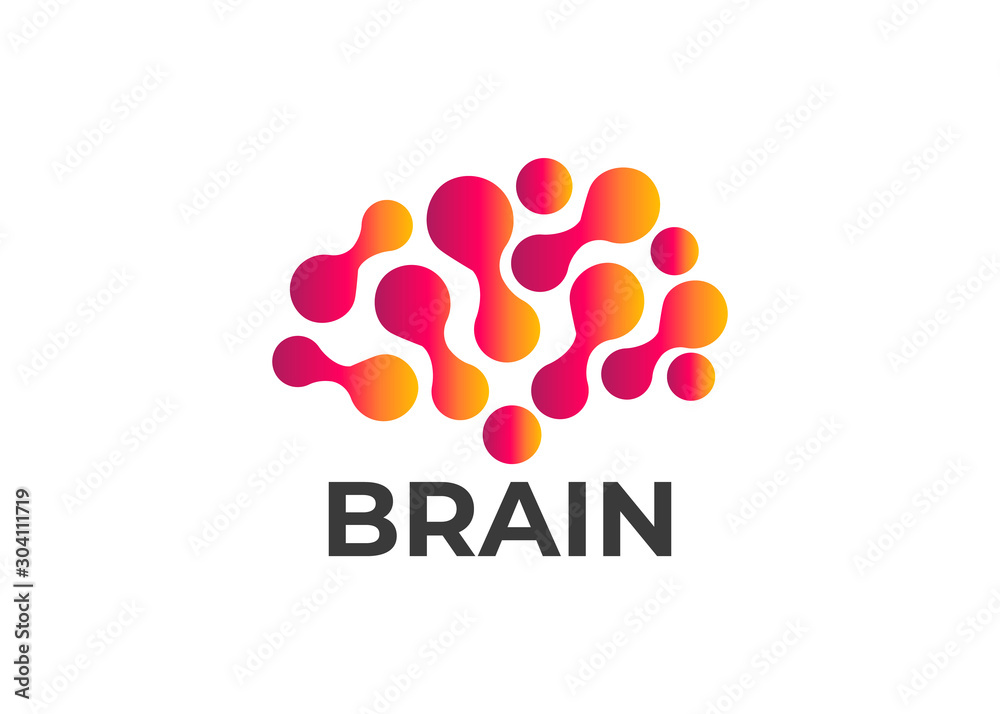 Brain logo and Creative logo. Abstract human brain logo Stock Vector ...