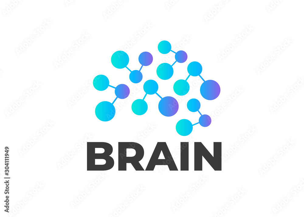 Abstract human brain logo. Business vector logo. Brain, Creative and ...