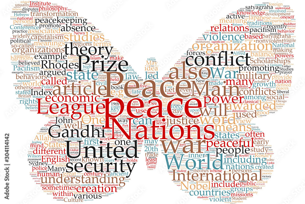 Peace word cloud Stock Photo | Adobe Stock