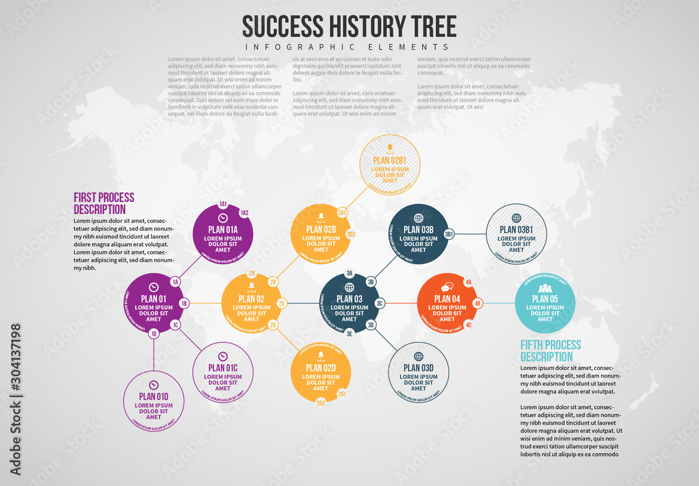 Success History Tree Infographic Stock Template | Adobe Stock