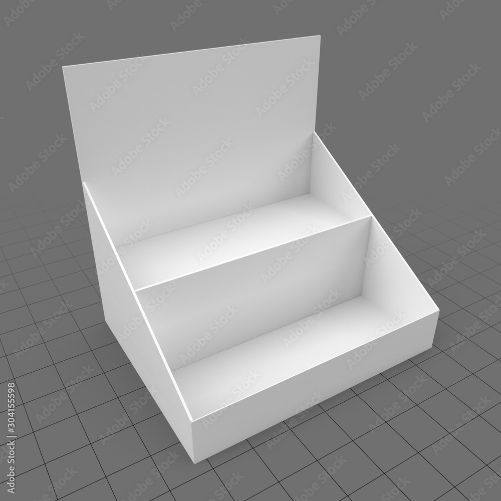 Two tiers counter display unit Stock 3D asset | Adobe Stock