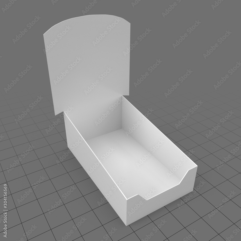 Elongated counter display unit Stock 3D asset | Adobe Stock