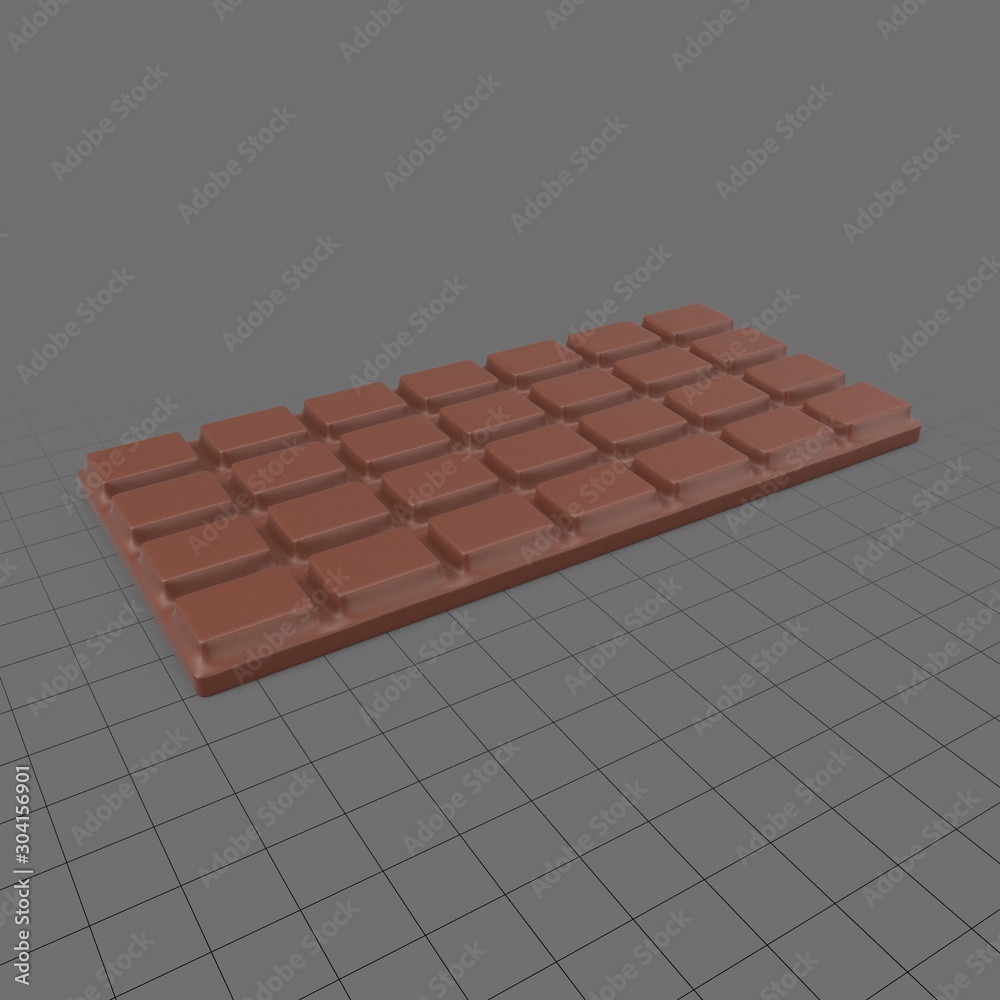 Chocolate bar Stock 3D asset | Adobe Stock