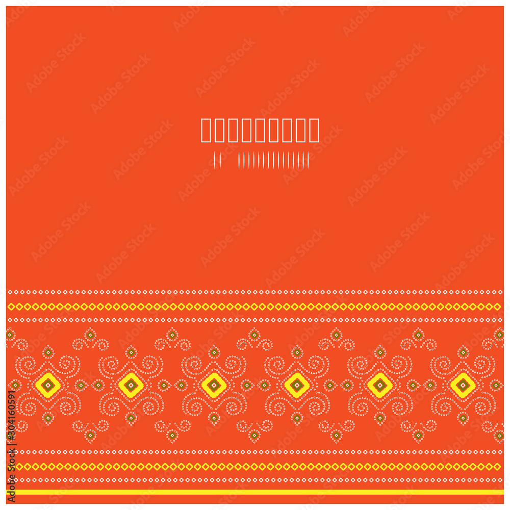 Orange bandhani background Stock Vector | Adobe Stock