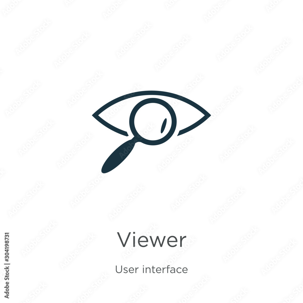 Viewer icon vector. Trendy flat viewer icon from user interface ...