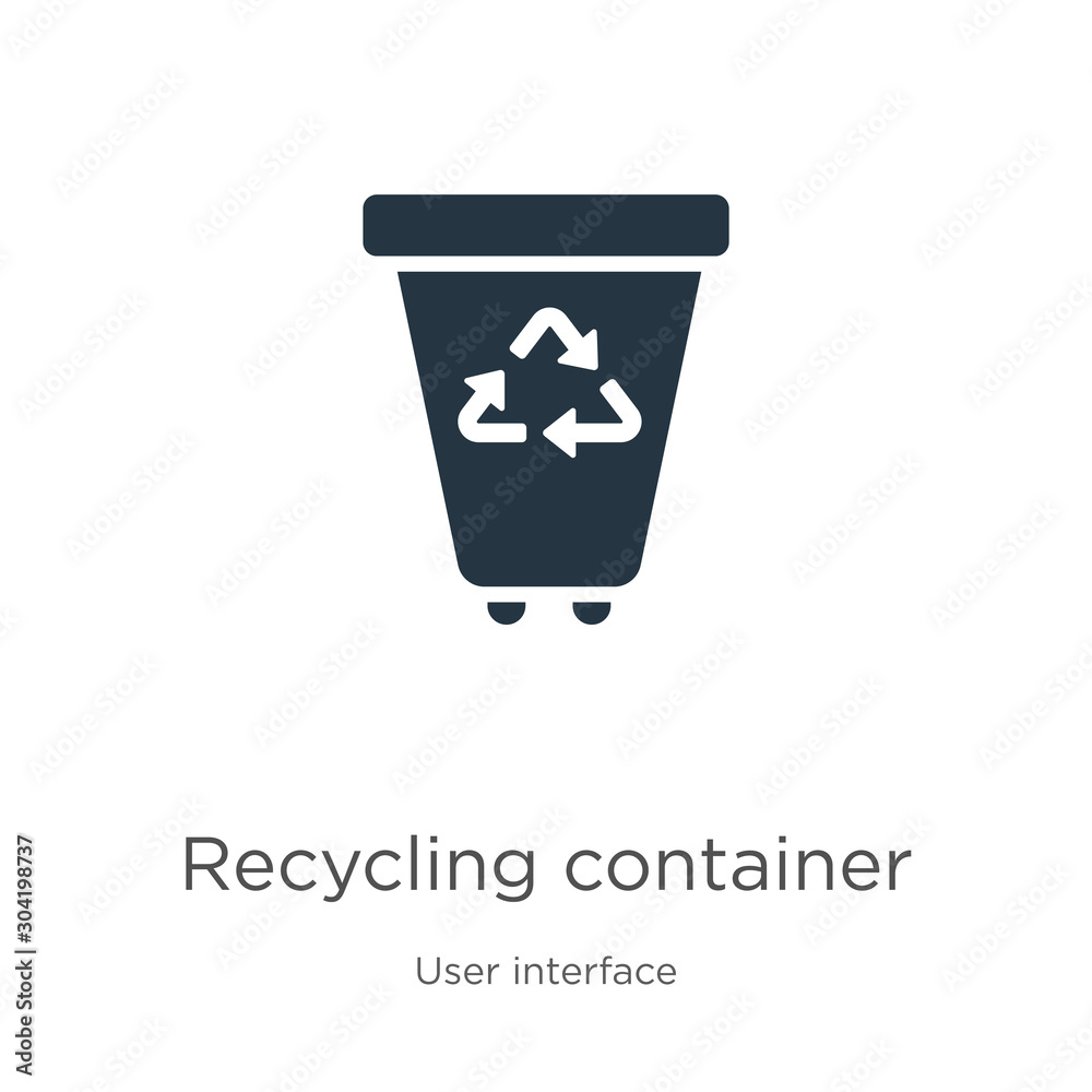 Recycling container icon vector. Trendy flat recycling container icon ...