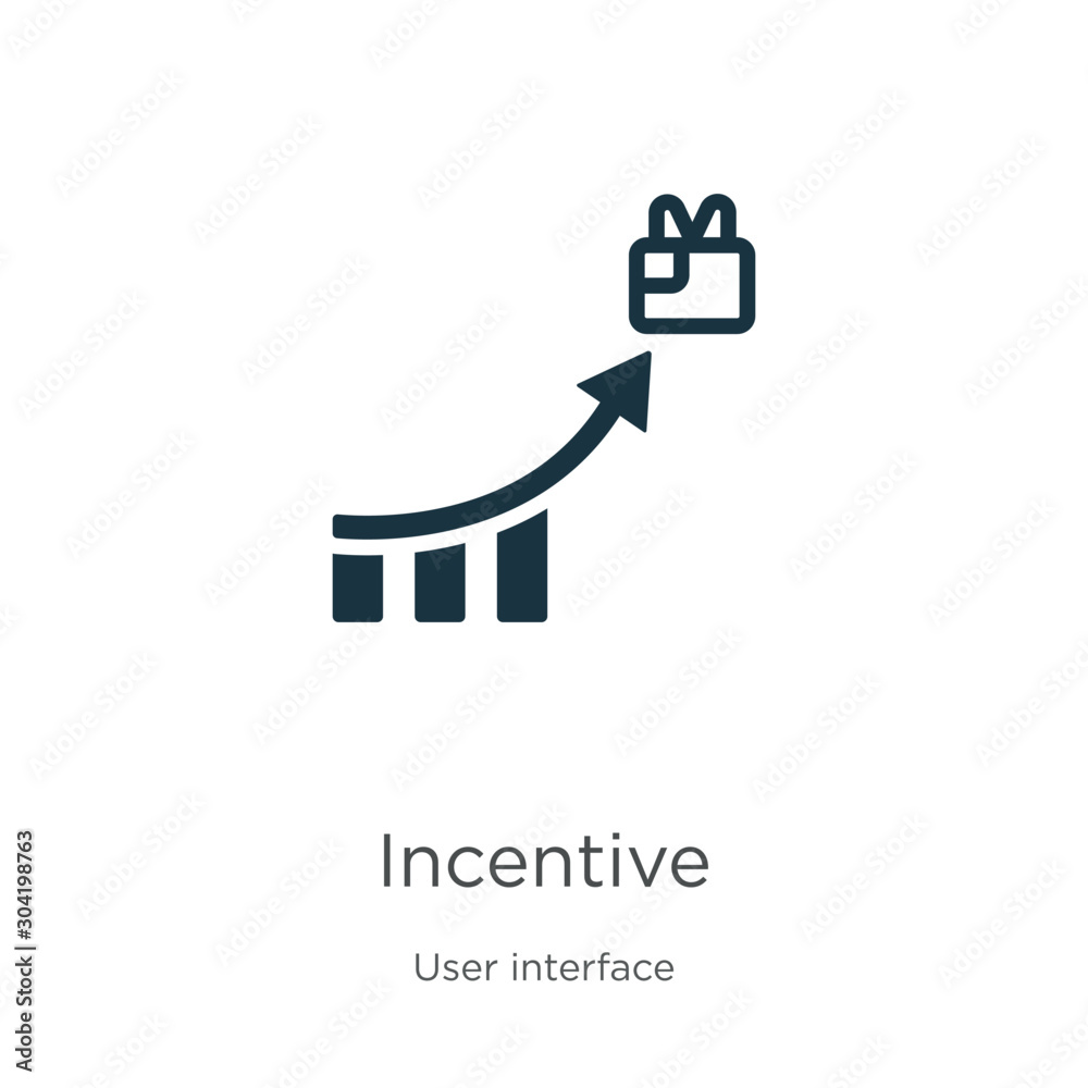Incentive icon vector. Trendy flat incentive icon from user interface ...