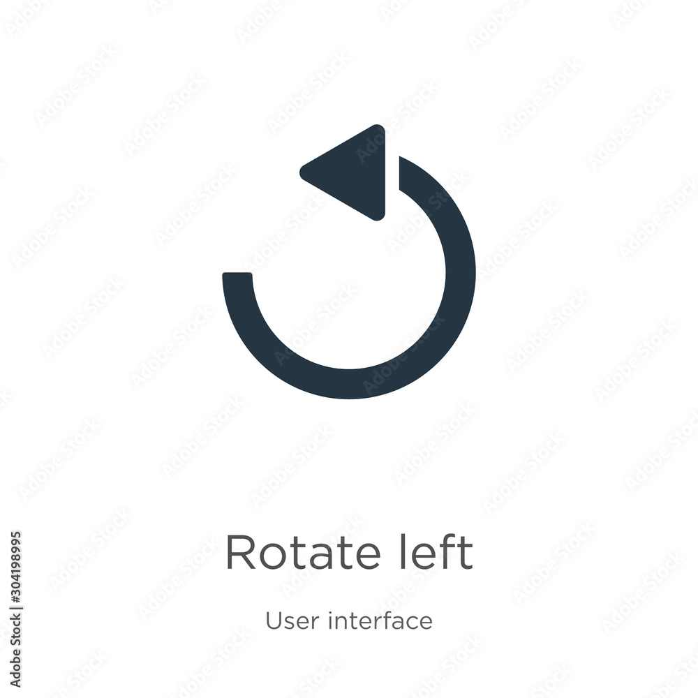 Rotate left icon vector. Trendy flat rotate left icon from user ...
