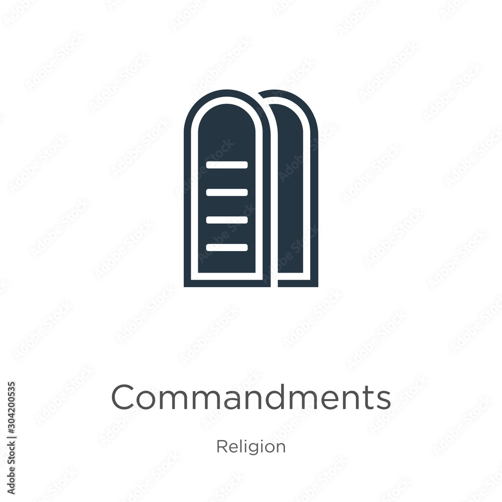 Commandments icon vector. Trendy flat commandments icon from religion ...