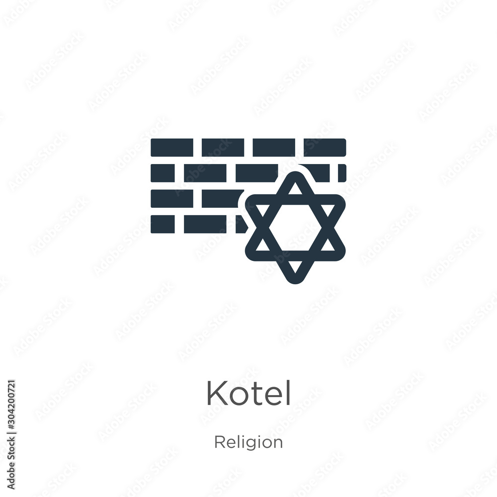 Kotel icon vector. Trendy flat kotel icon from religion collection ...