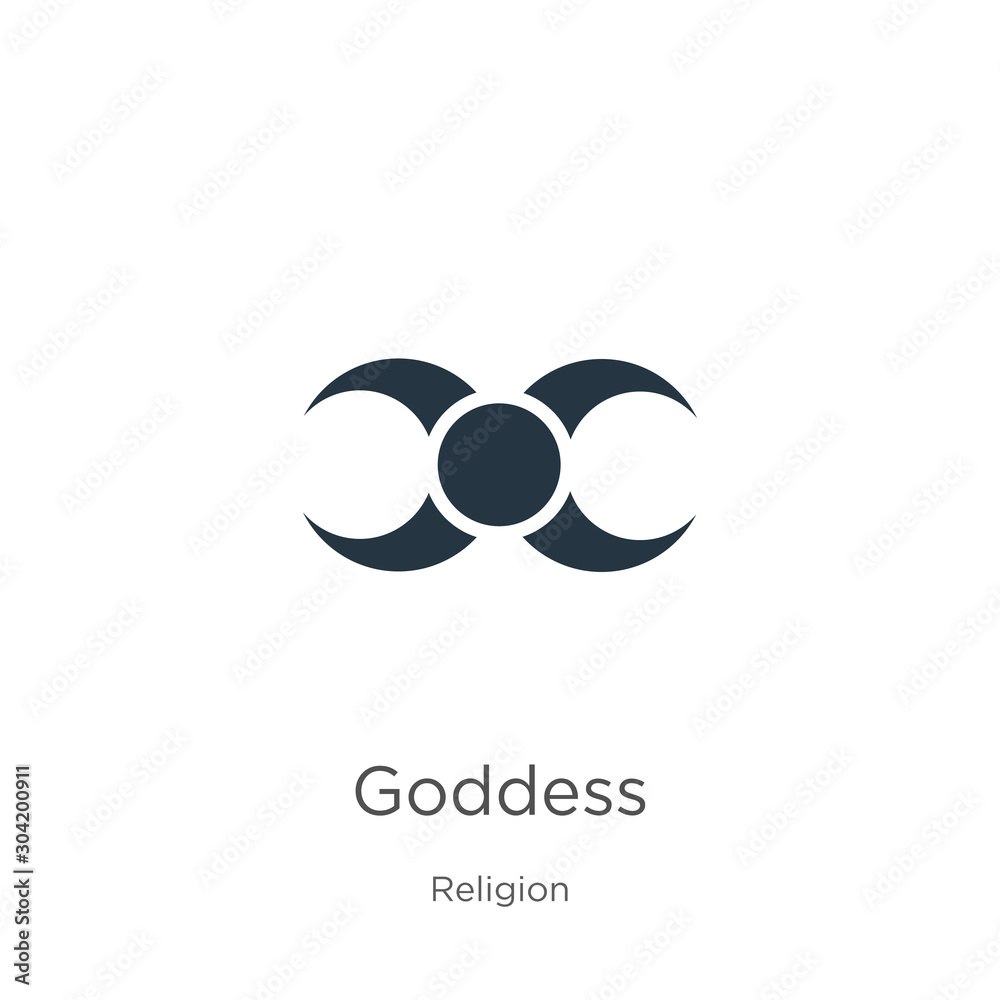 Goddess icon vector. Trendy flat goddess icon from religion collection ...