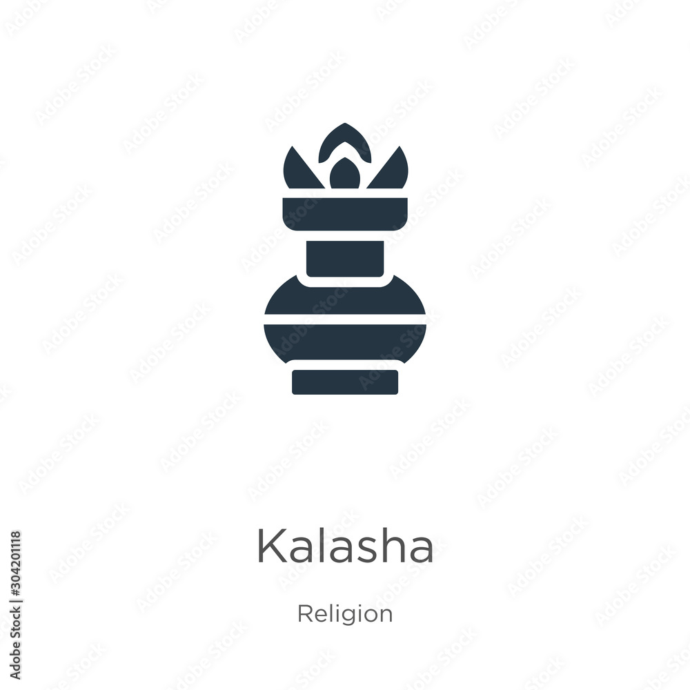 Kalasha icon vector. Trendy flat kalasha icon from religion collection ...