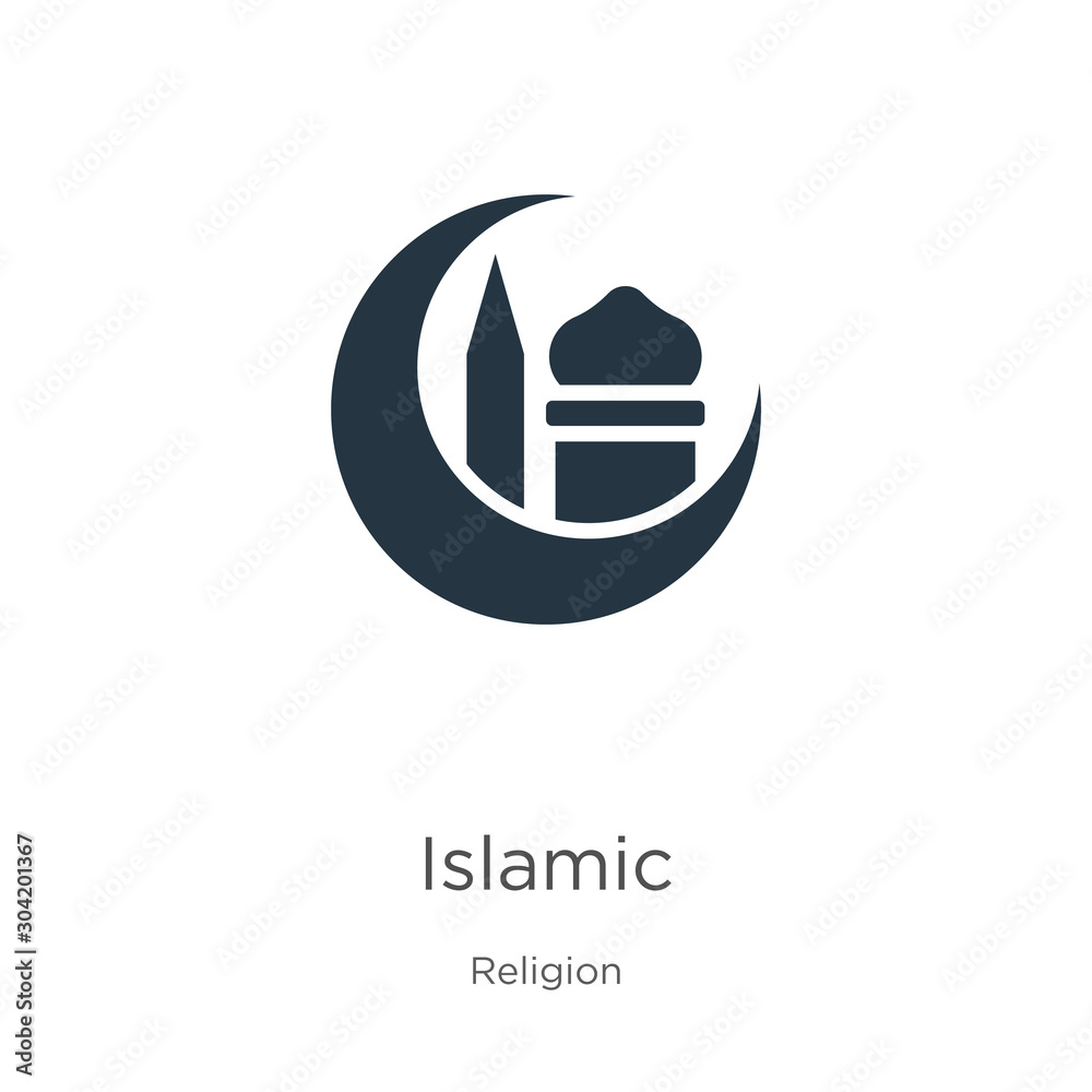 Islamic icon vector. Trendy flat islamic icon from religion collection ...