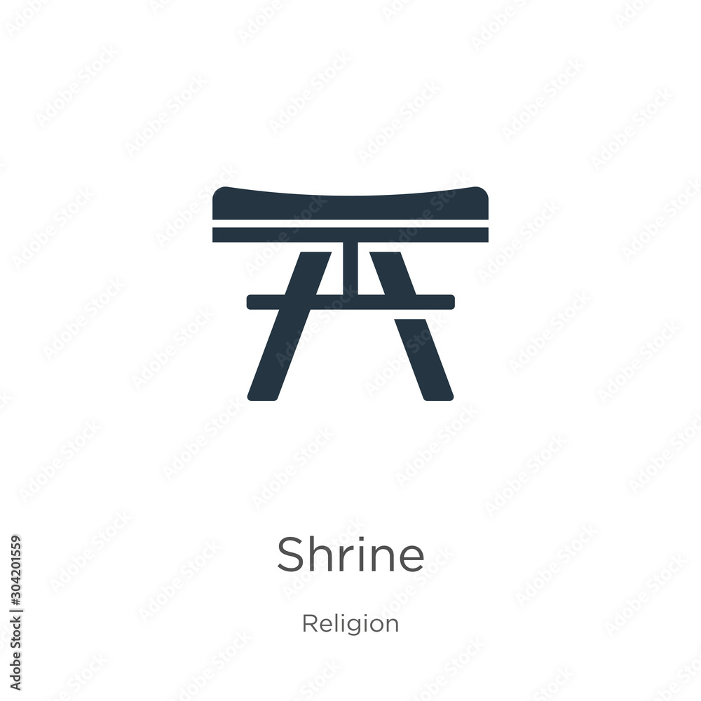 Shrine icon vector. Trendy flat shrine icon from religion collection ...
