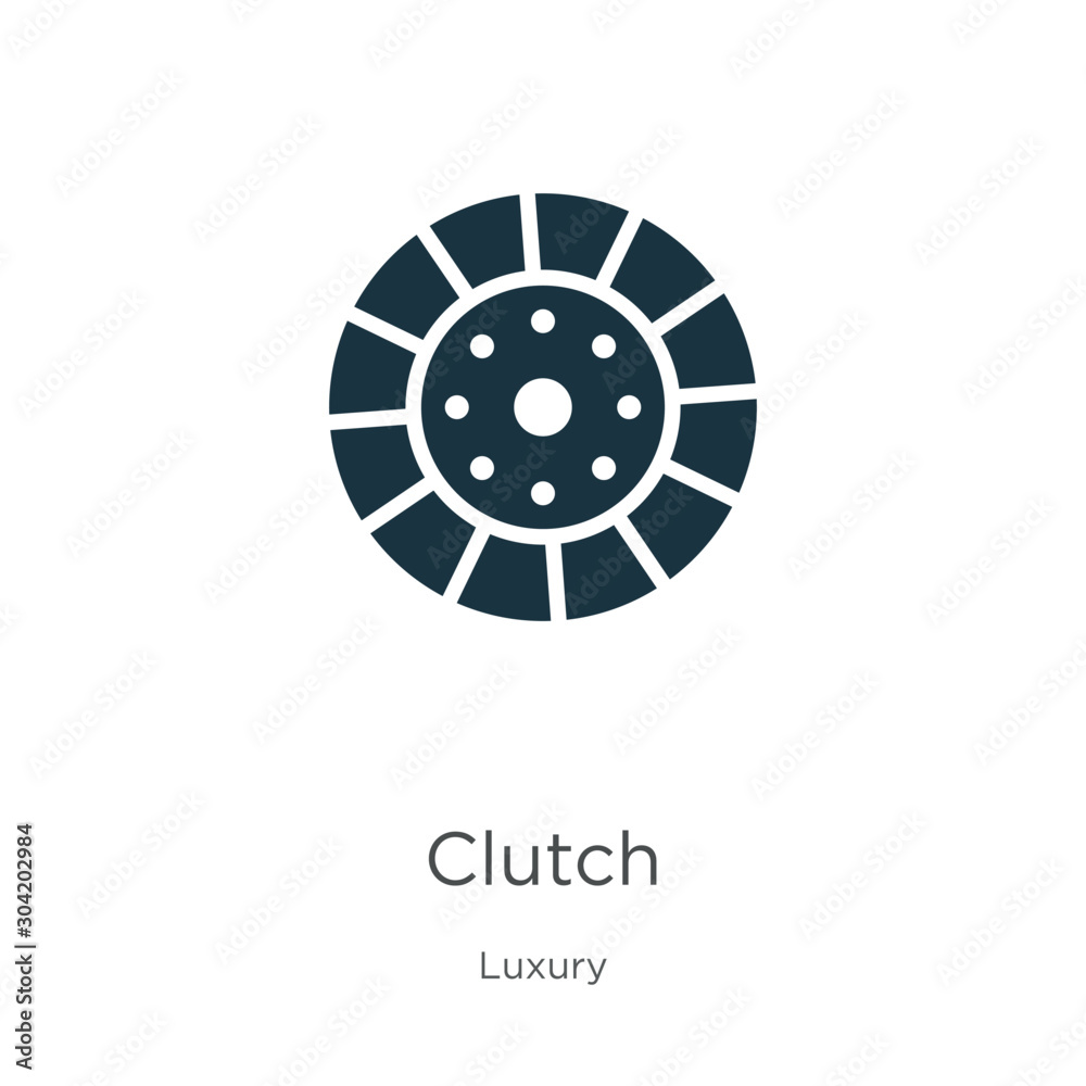 Clutch icon vector. Trendy flat clutch icon from luxury collection ...