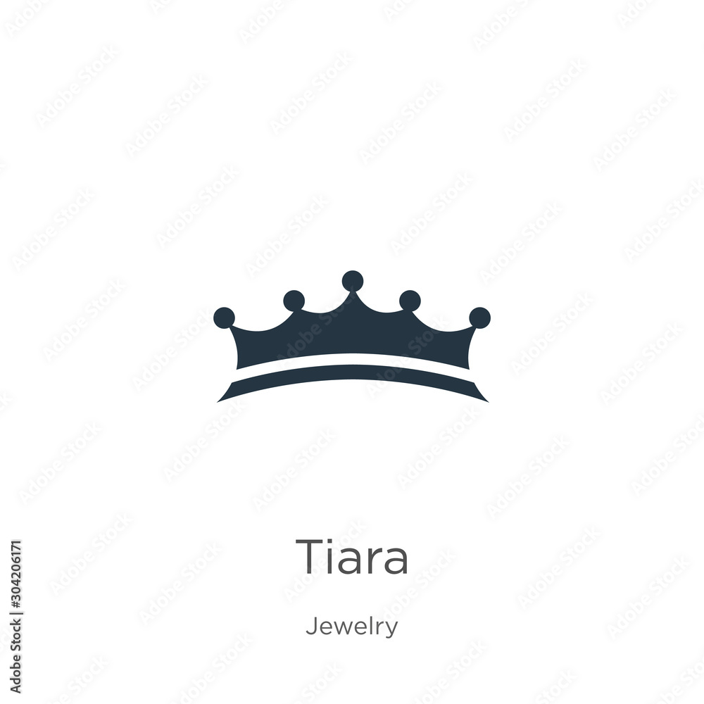 Tiara icon vector. Trendy flat tiara icon from jewelry collection ...