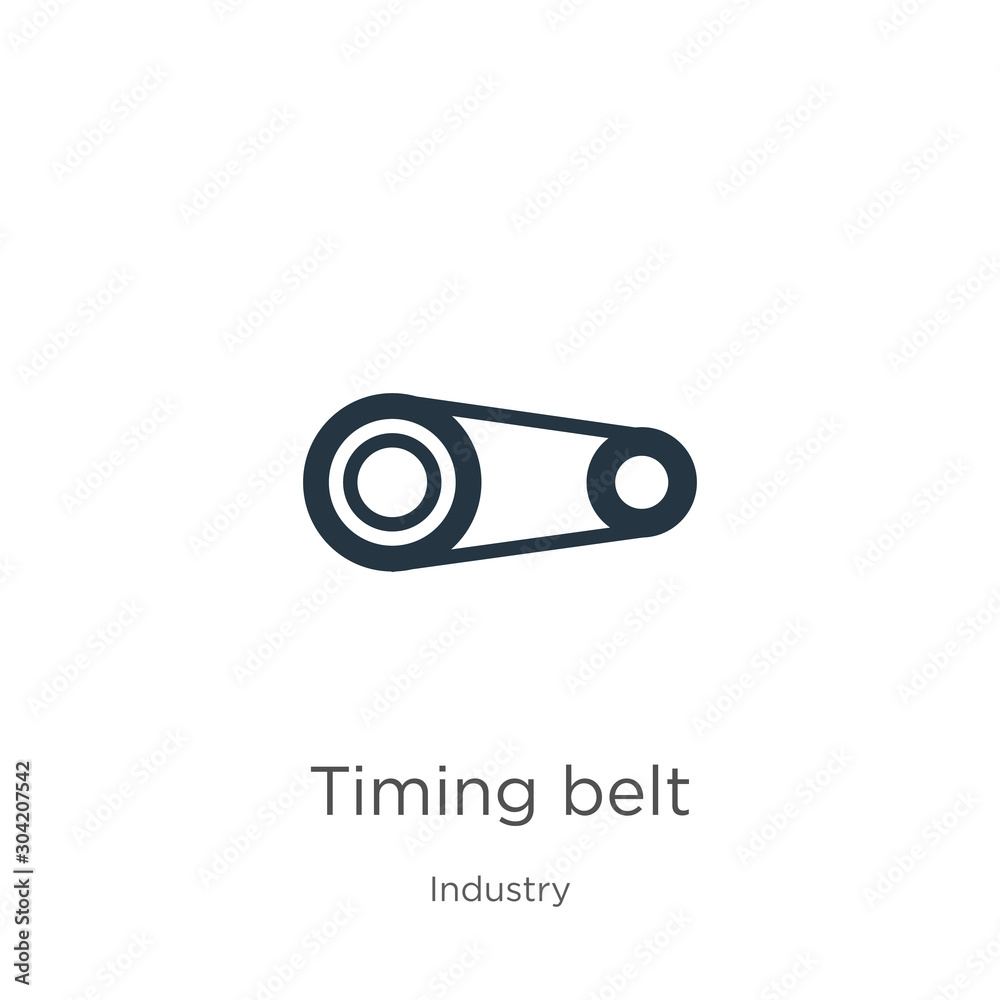 Timing belt icon vector. Trendy flat timing belt icon from industry ...
