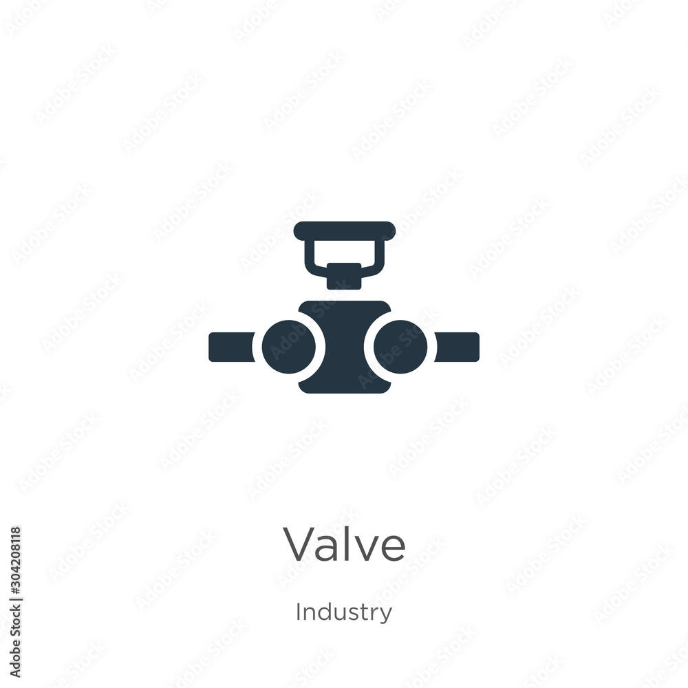 Valve icon vector. Trendy flat valve icon from industry collection ...