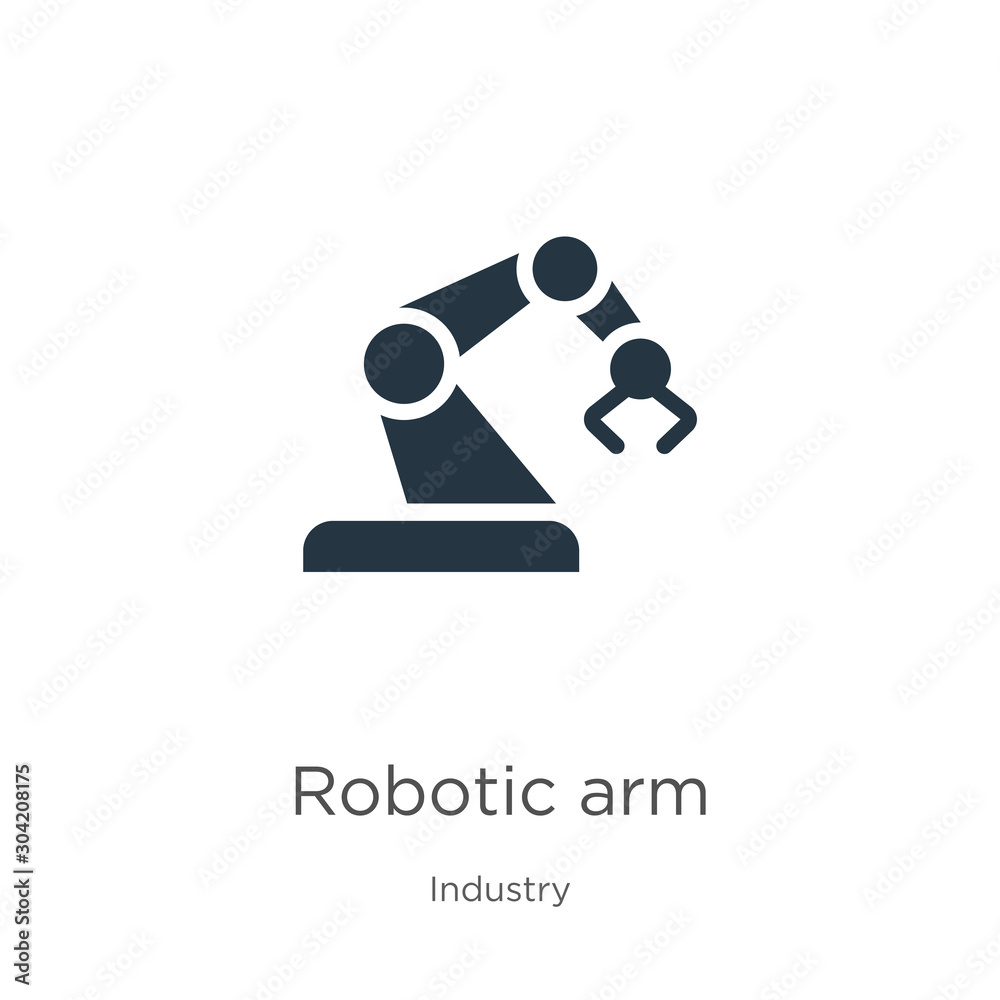 Robotic arm icon vector. Trendy flat robotic arm icon from industry ...