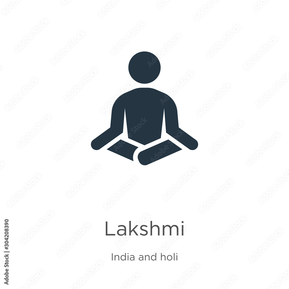 Lakshmi icon vector. Trendy flat lakshmi icon from india collection ...