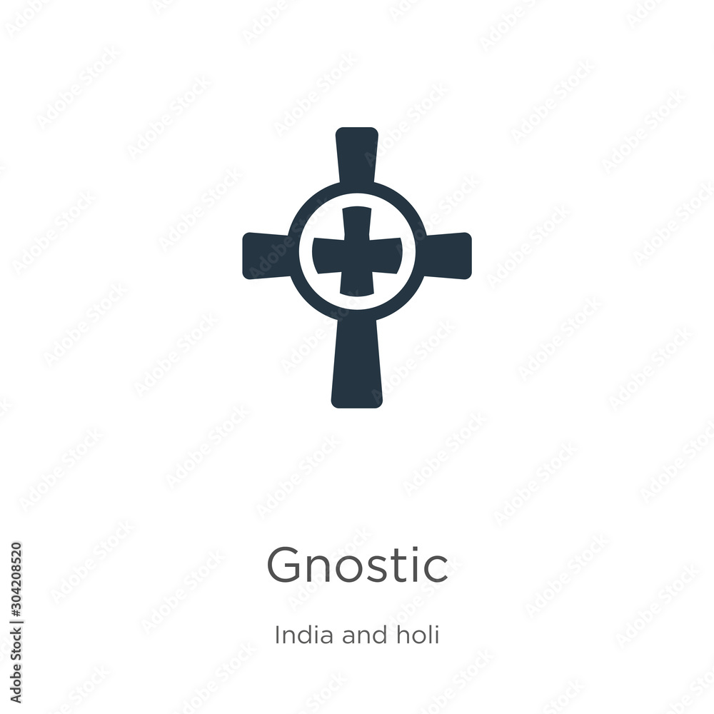 Gnostic icon vector. Trendy flat gnostic icon from india collection ...