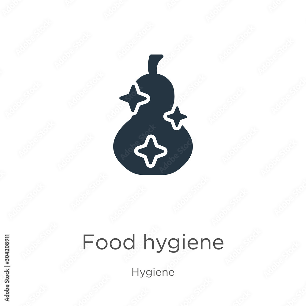 Food hygiene icon vector. Trendy flat food hygiene icon from hygiene ...