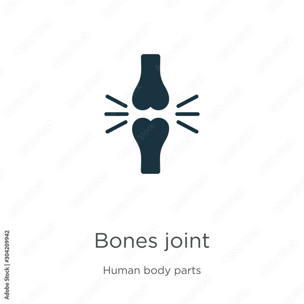 Bones joint icon vector. Trendy flat bones joint icon from human body ...
