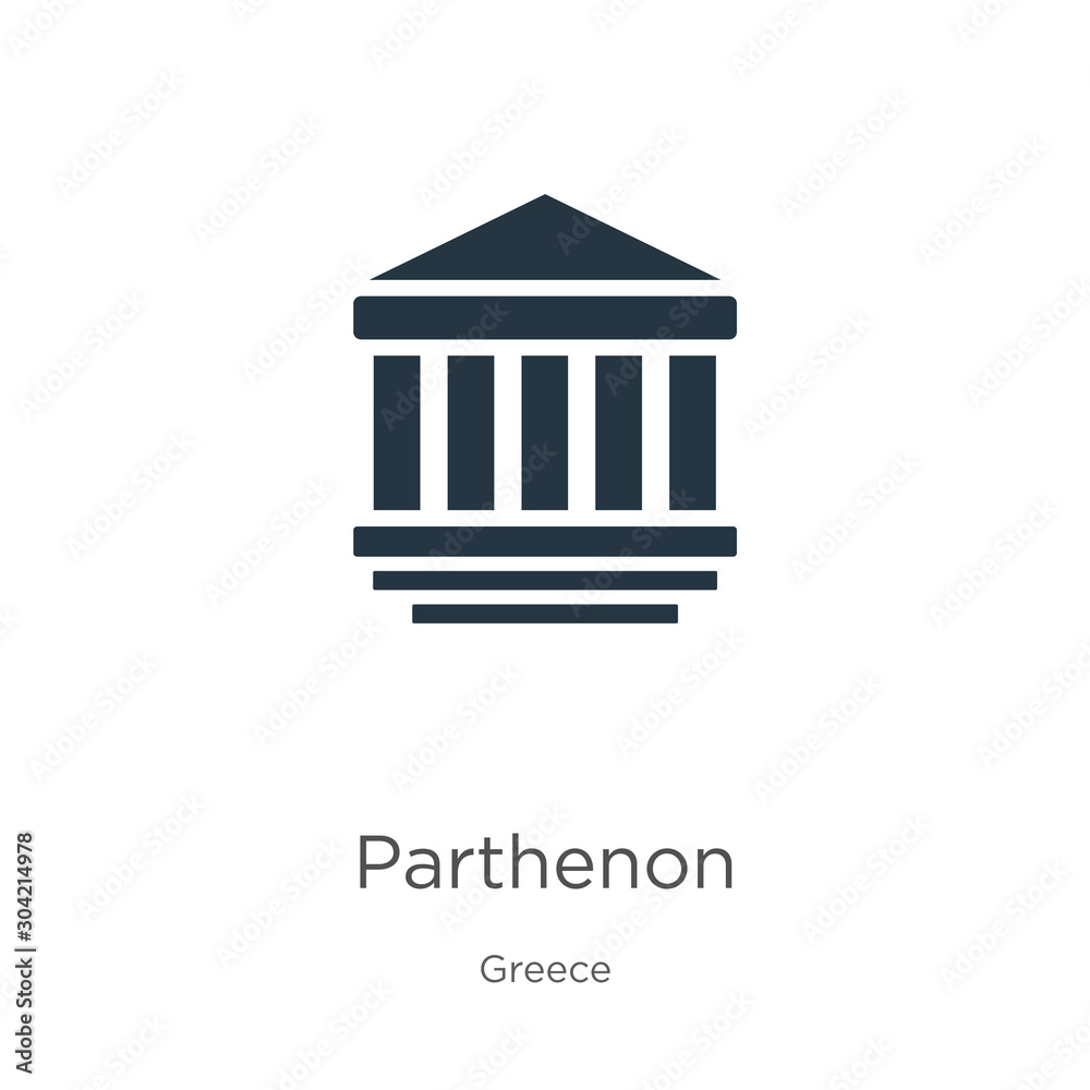 Parthenon icon vector. Trendy flat parthenon icon from greece ...